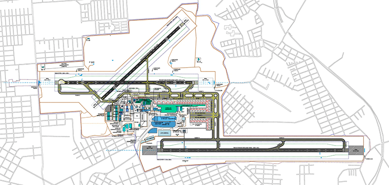 Mapa do Aeroporto - Aeroporto Internacional do Recife/Guararapes - Brasil